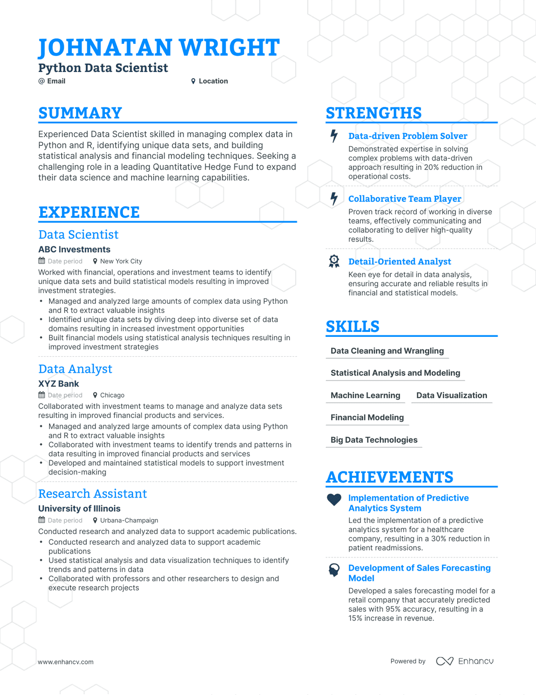 5 Python Data Scientist Resume Examples And Guide For 2023 4576